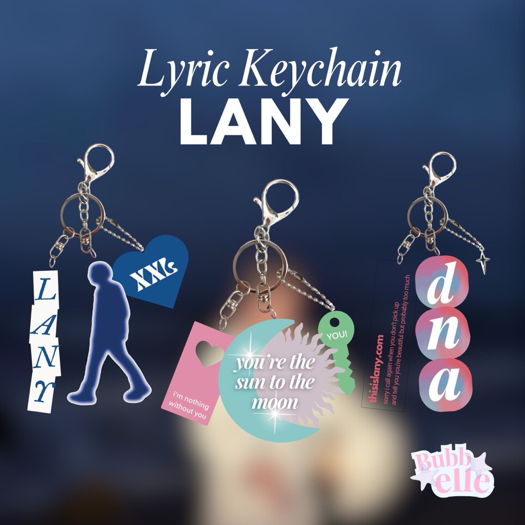 LANY Lyric Keychain [XXL, DNA, YOU!] | Shopee Philippines
