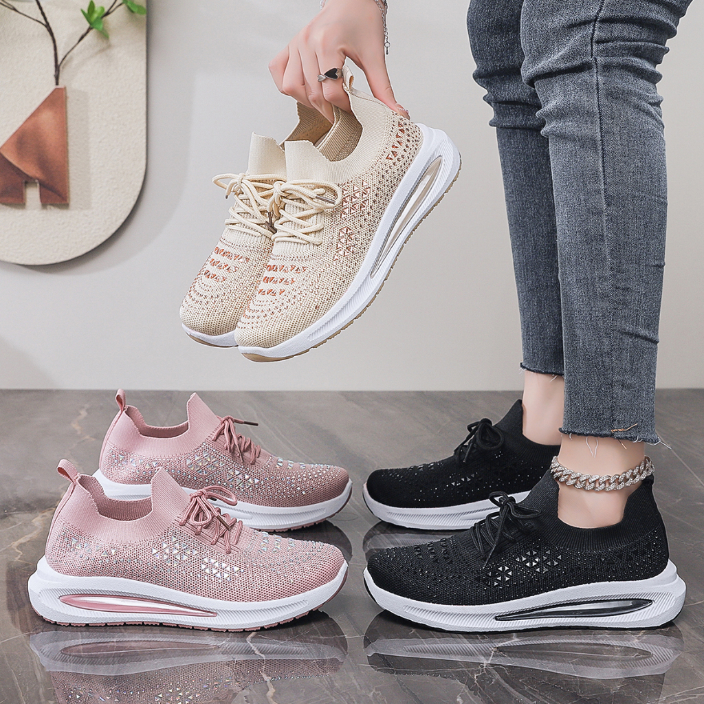 LURAD Women's Shoes, Girls' Shoes, Knitted Slip-on Shoes, Lace-Up Model ...