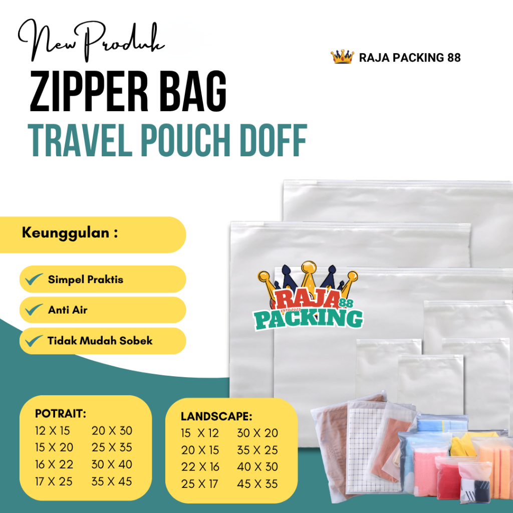 Plastic Packing Bag ZIPLOCK POTRAIT DOFF / opaque Map Zipper Bag ...