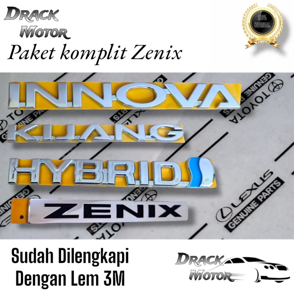 Kijang Innova Zenix Hybrid Chrome Emblem Original Rear Trunk Toyota ...