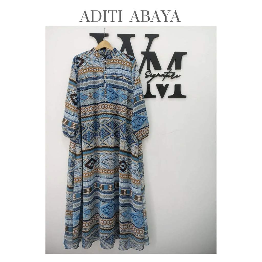 WM Signature Aditi Dress Ceruty Furing Rayon| Motif Wedding Gamis ...