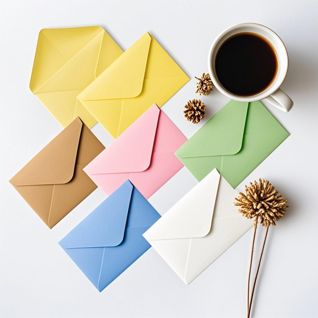 MERAH HIJAU A8 Envelope Aesthetic color brown red green pink white blue ...