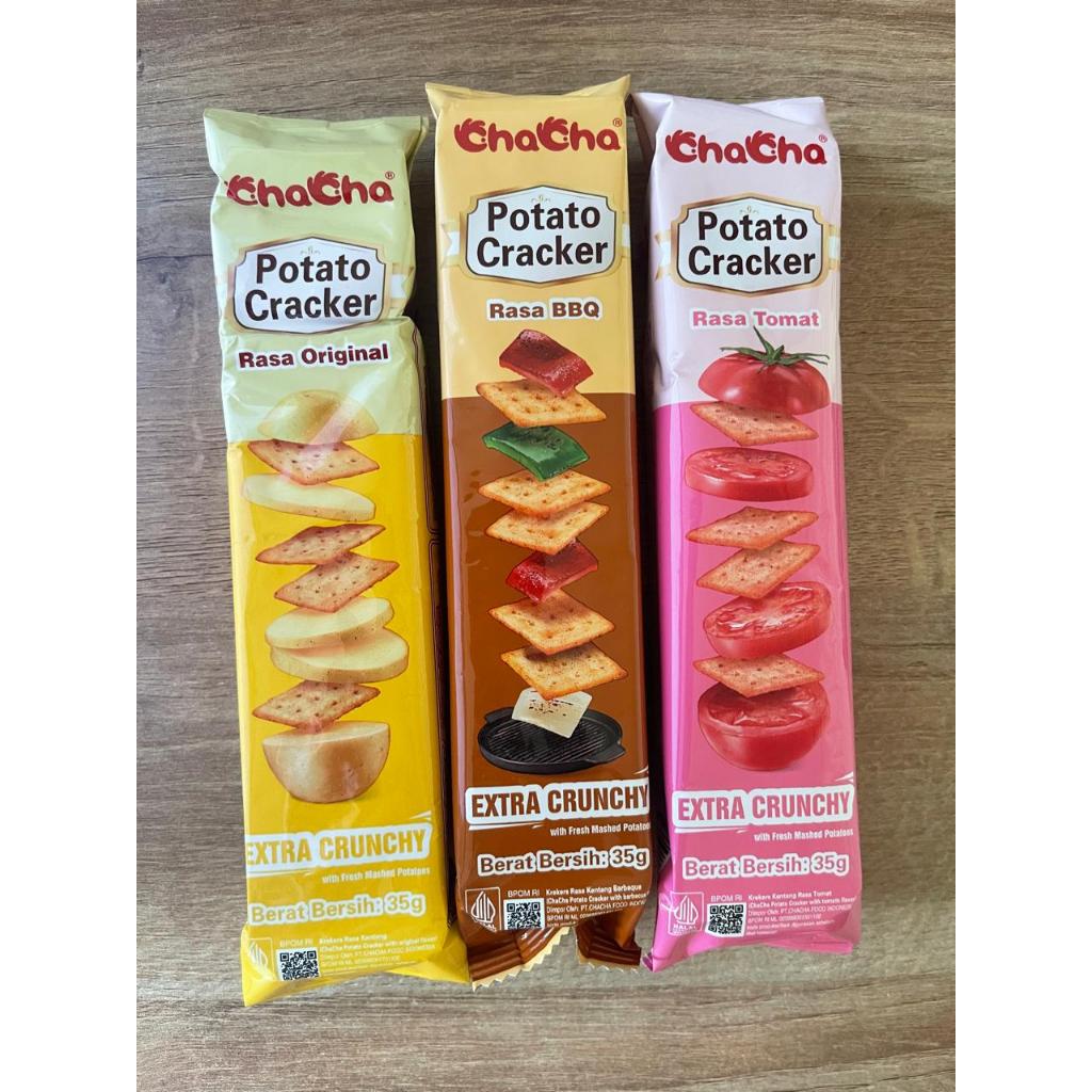 Chacha Potato Cracker WIth Flavor bbq original tomato 35g | Shopee ...