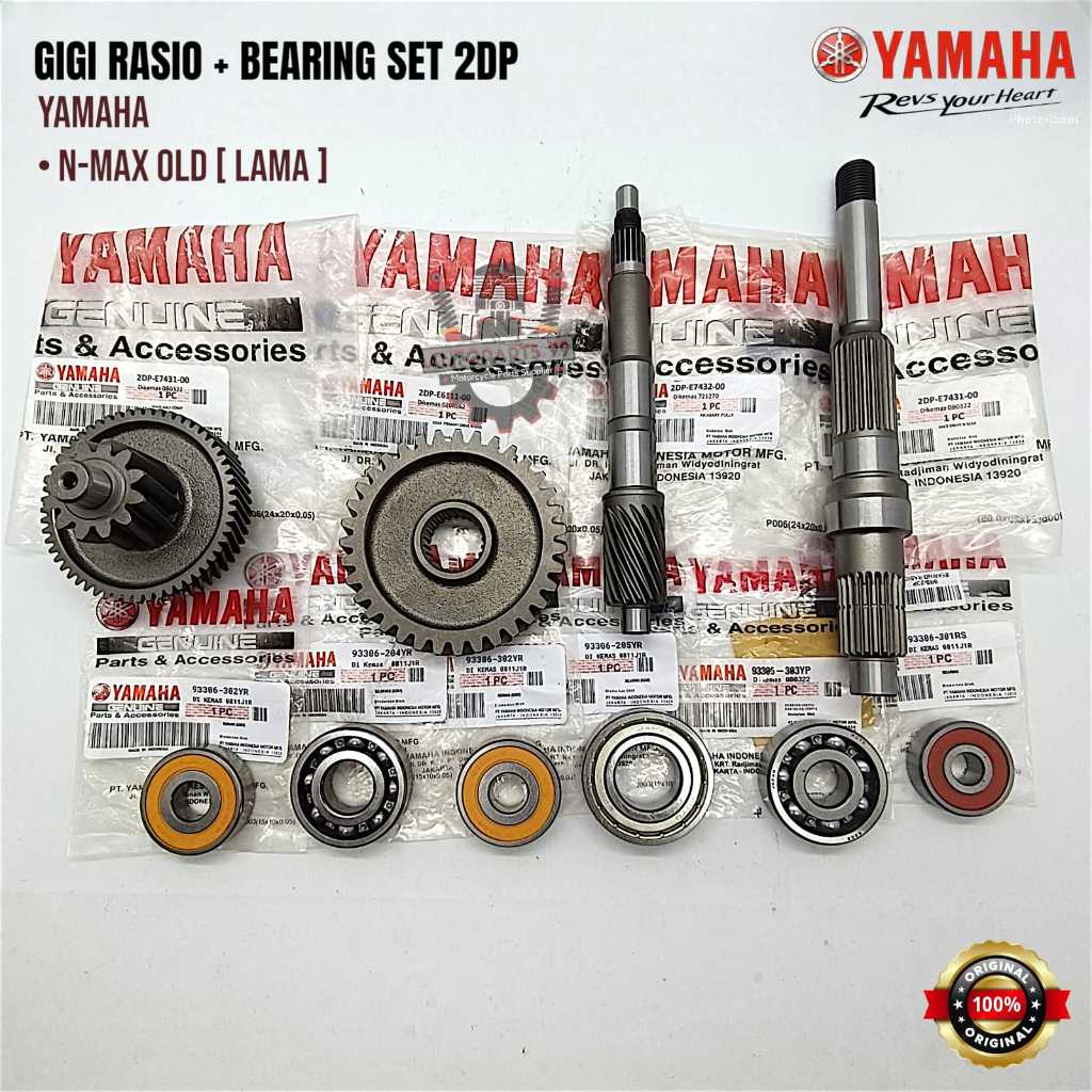Gear Ratio Plus Bearing Yamaha Nmax 155 Old Original Gear Ratio 2DP ...