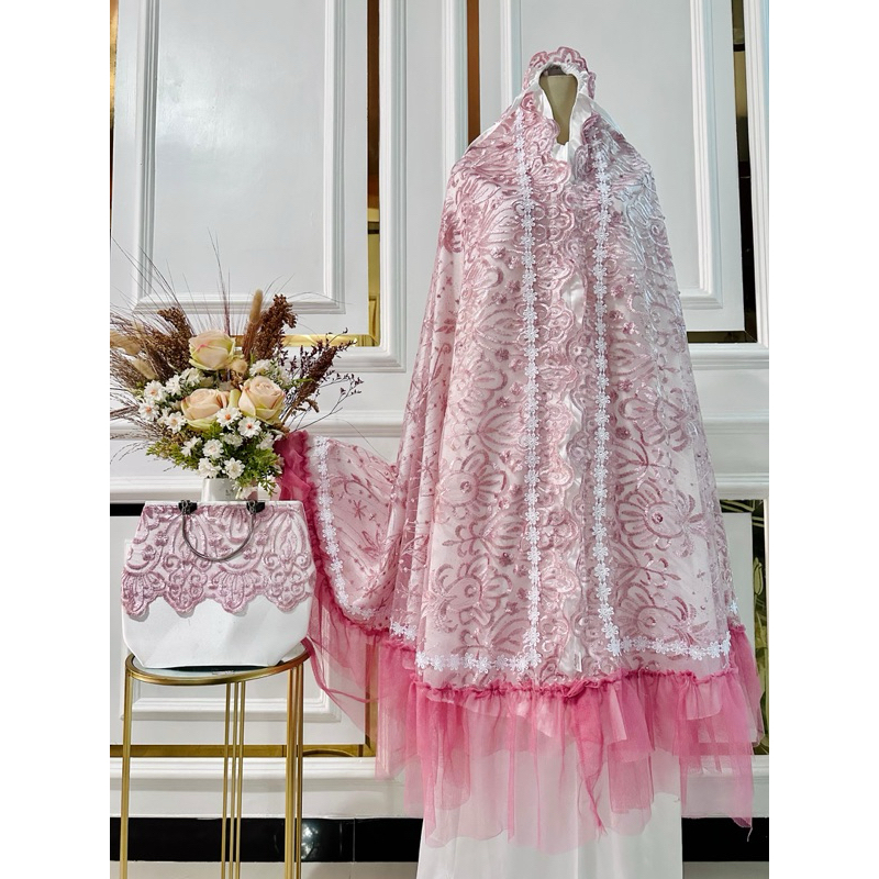 Luxury BARBIE FULL BROKEN MUKENA | Shopee Philippines