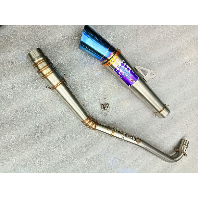 Aun Pipe 51mm canister conical open specs exhaust Pipe for Wave 125 Xrm ...