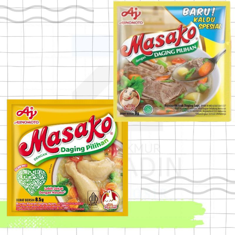 Royco/masako SEASONING BROTH FLAVORING 8 GRAM ALL VARIAN 1 PLAN (12 PCS ...