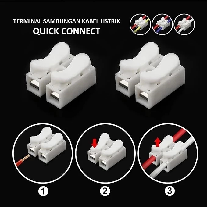Quick Connect 2 PIN / 3 PIN Clamp CH2 / CH3 Terminal Block Connector ...