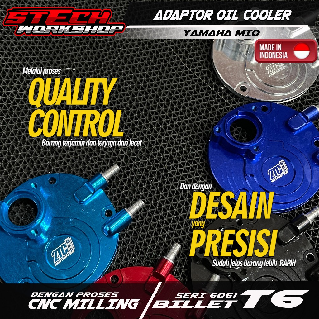 Mio OIL COOLER ADAPTER MIO OIL COOLER COVER ALUMINUM MATERIAL T6 FULL ...