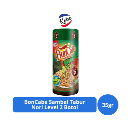 Kobe BonCabe Sambal Sprinkled with Nori Level 2 Packaging 35 gr ...