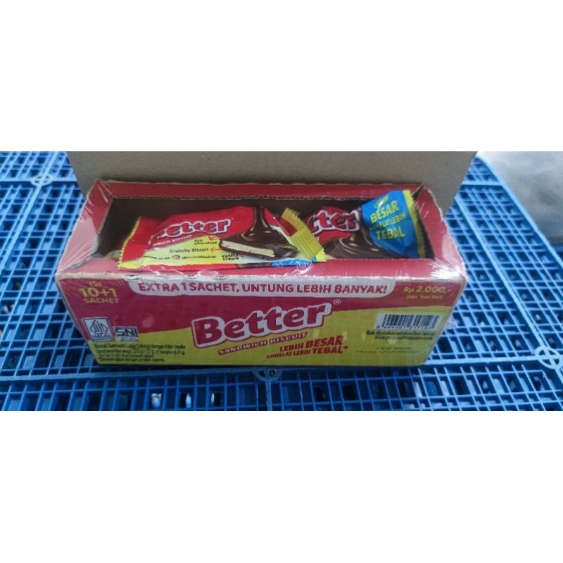 BETTER BISCUIT CHOCOLATE SACHET BOX 10X27gr CHOCOLATE SANDWICH | Shopee ...
