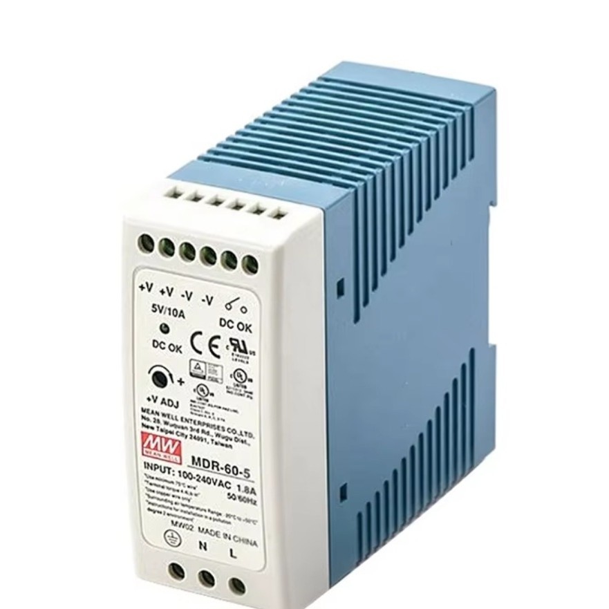 Mean Well MeanWell MDR 60-5 60W 60 Watt 5V 5Volt DC 10A Din Rail Power ...