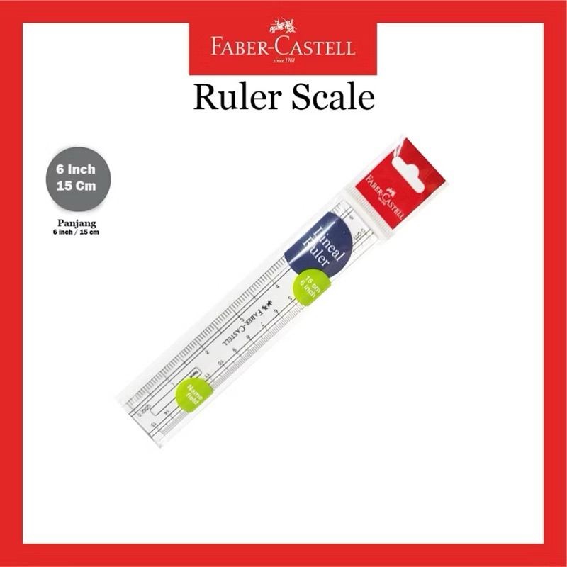 15cm Thick Faber-Castell Ruler / 6 inch Lineal Ruler (1 pcs) | Shopee ...