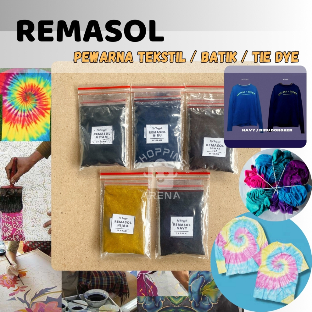 Remasol Batik Textile Dye Tie Dye Thick Color Enhancer Jumputan Dye ...