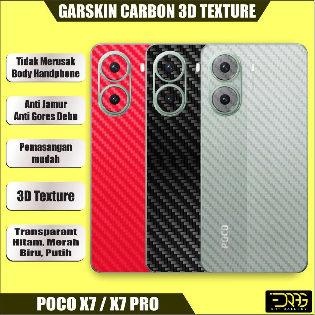 Garskin Carbon Sticker XIAOMI POCO X7 5G X7 Pro Full Body Skin Carbon ...