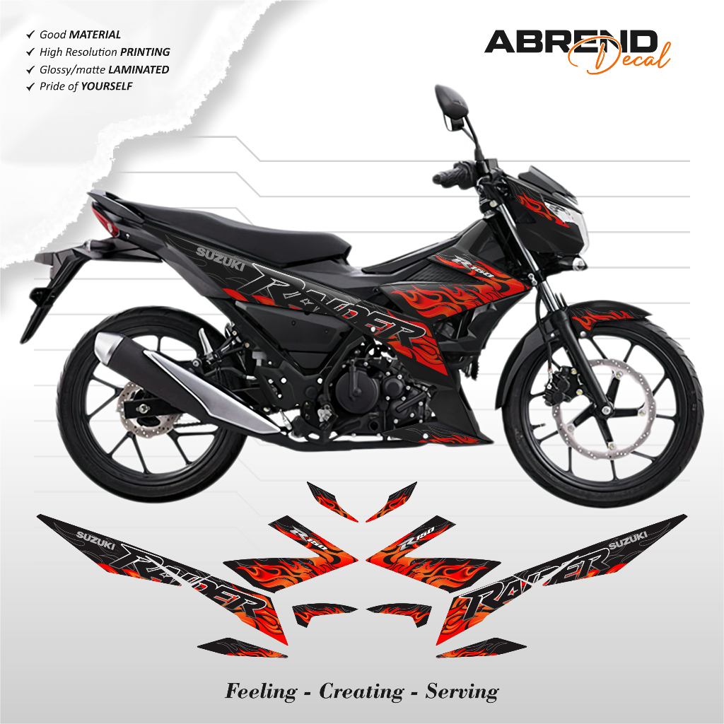 Fire INJECTION SATRIA STRIPING / SUZUKI SATRIA F 150 RAIDER MOTORCYCLE ...