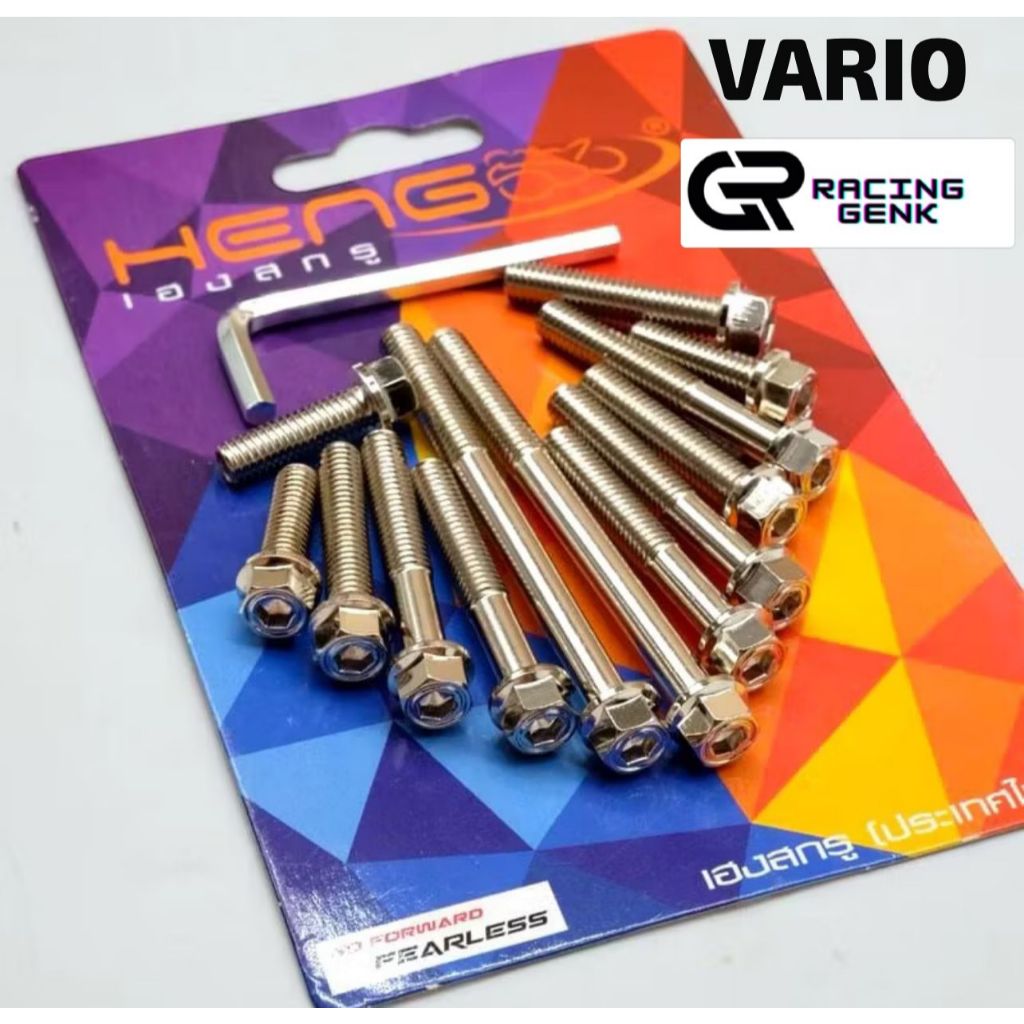 Heng hexagon model bolt 2 chrome keys heng cvt beat scopy vario 110 old ...