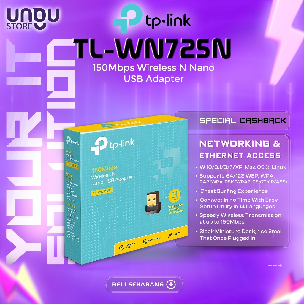 Tp-link TL-WN725N 150Mbps Wireless N Nano USB Adapter Dongle USB WiFi ...