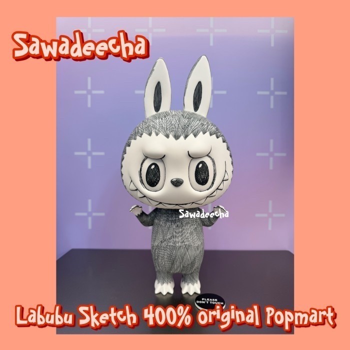 Pop MART mega labubu sketchch 400% original / original mega labubu ...