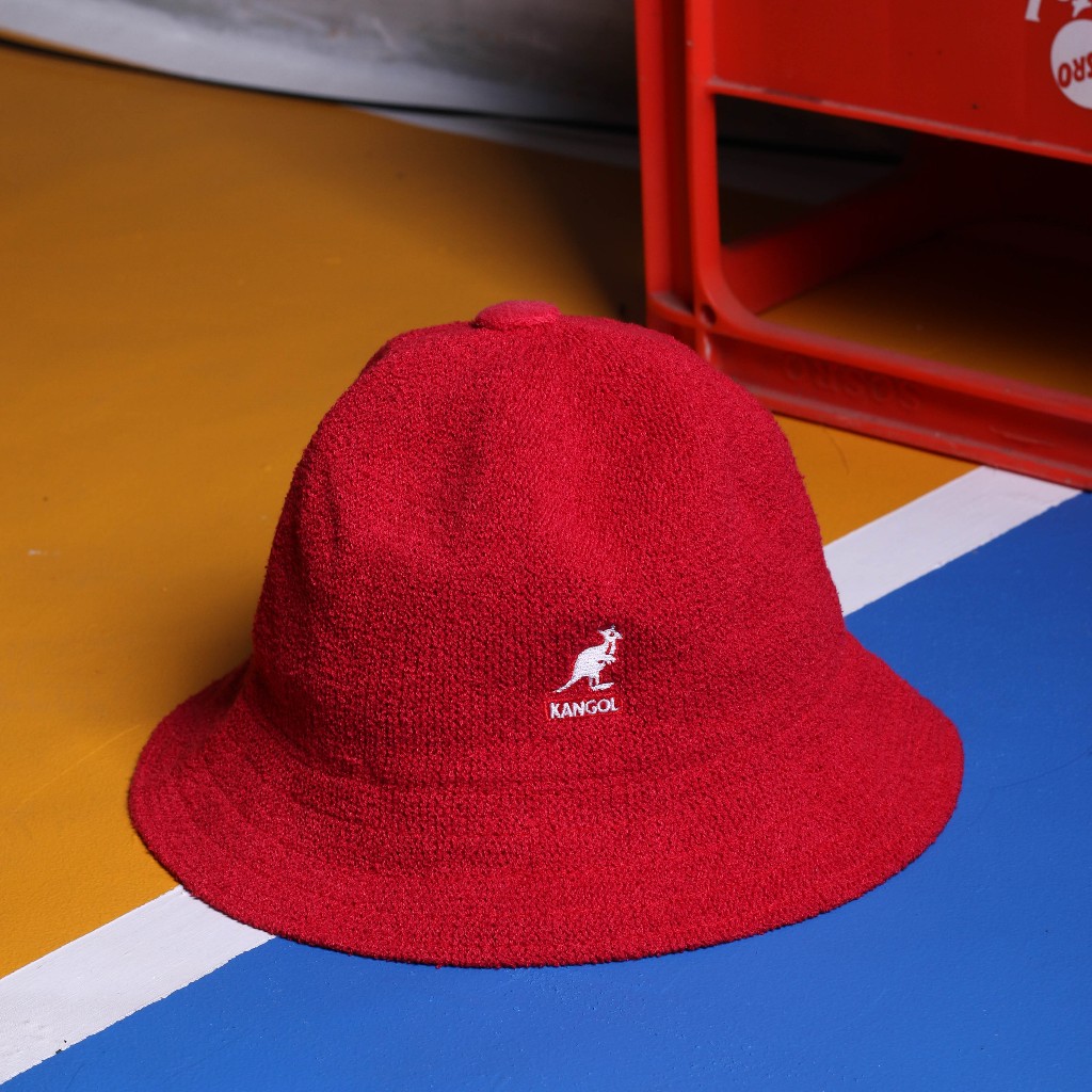 Kangol Bucket Hat Red H.122 (Second) | Shopee Philippines