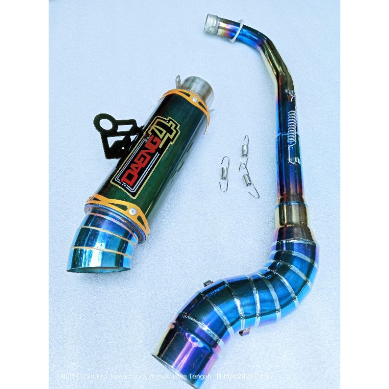 Daeng sai4 Pipe 51mm canister conical open specs exhaust Pipe for Wave ...