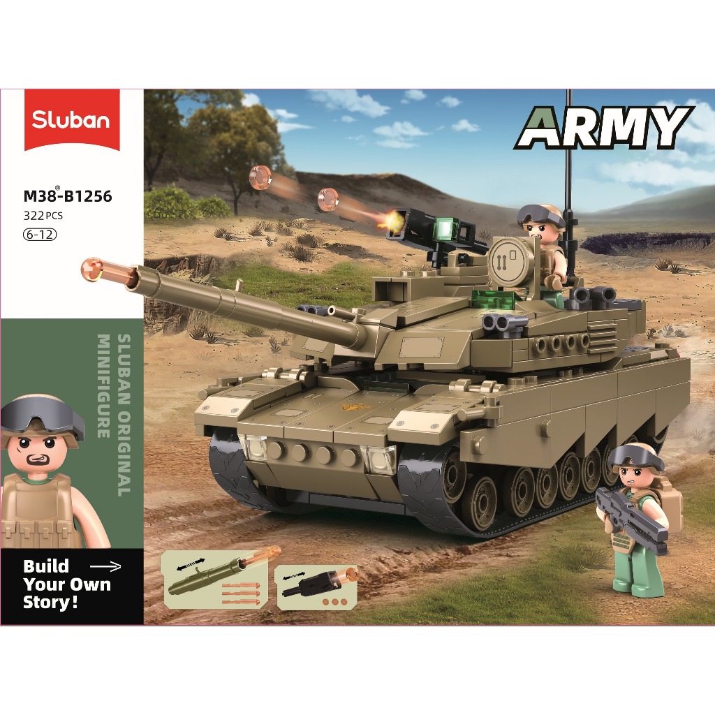 Sluban Bricks ARMY-OEF-M1XS Main Battle Tank M38-B1256 | Shopee Philippines
