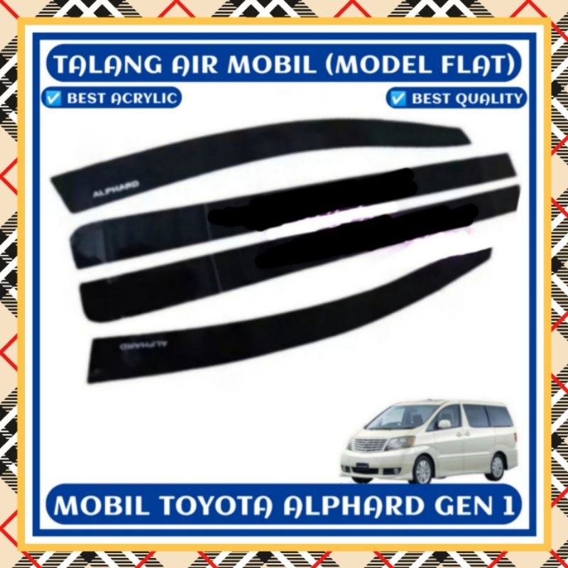 Toyota ALPHARD GEN 1 CAR WATER GUTTER (FLAT MODEL) PREMIUM QUALITY ...