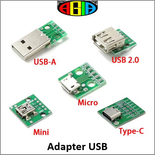 Usb 2.0 Type ABC Mini Micro Male Female to DIP PCB Adapter | Shopee ...
