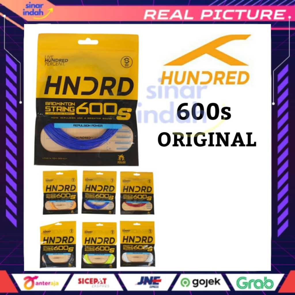 Hundred HNDRD 600s ORIGINAL BADMINTON RACKET STRINGS BADMINTON Straps ...