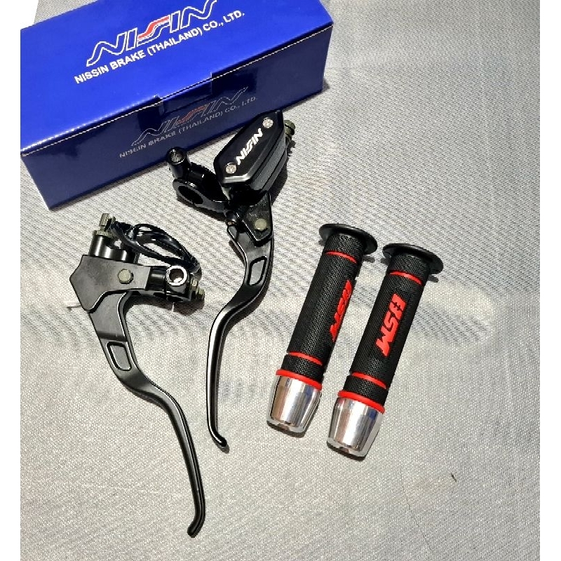Full set package nissin Oval brake Master + HG55 BSM handgrip grip set ...