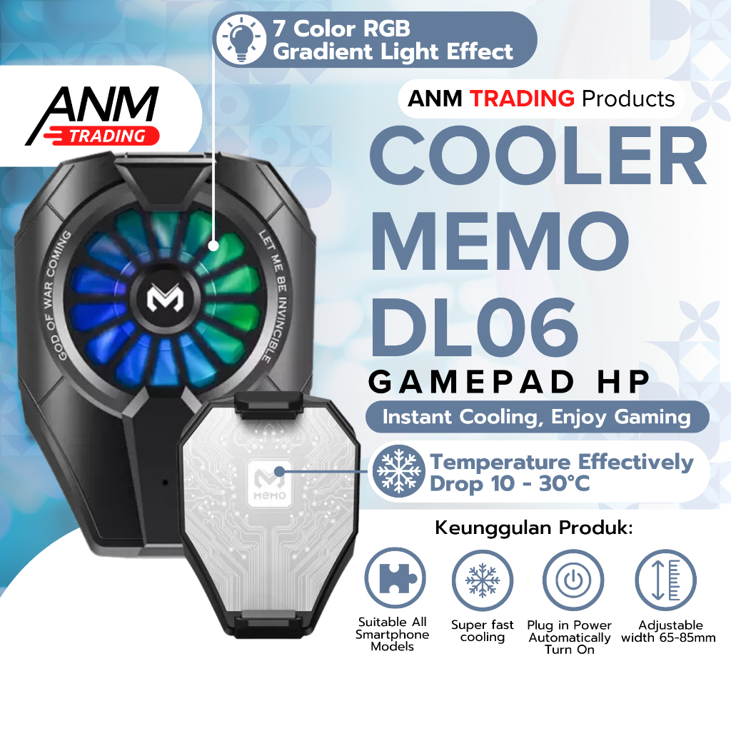 Memo DL06 Fancooler HP Cooling Radiator Coolingfan Gaming RGB DL-06 ...