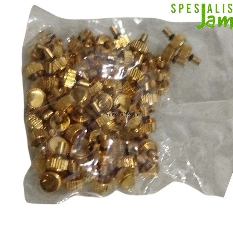 1 Pack of Crown 3.5mm Gold Watch Knobs | Shopee Philippines