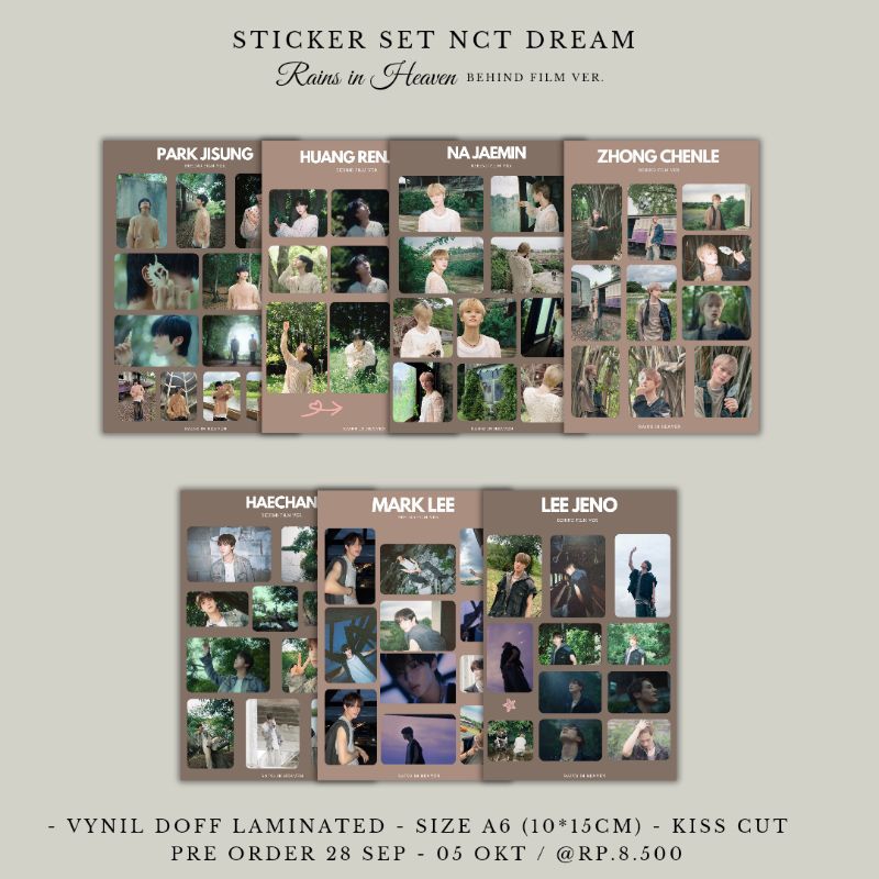 Nct DREAM Kpop Sticker set / Kpop Sticker / NCT Sticker | Shopee ...