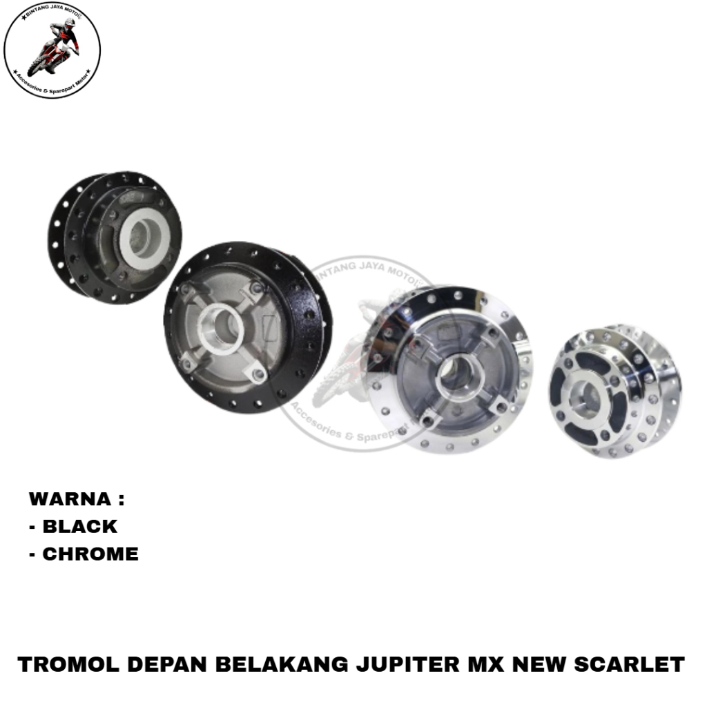Scarlet Racing - Drum Drum Drum Drum Front Rear Hub SET Scarlet Jupiter ...