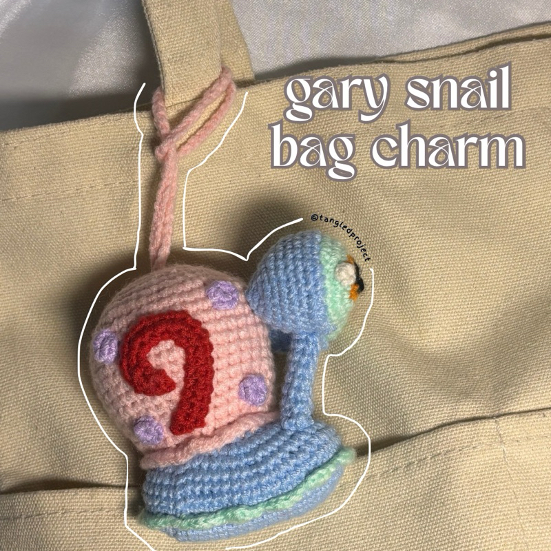 Tangled Project | Amigurumi Crochet Spongebob Gary Snail Keychain / Bag ...