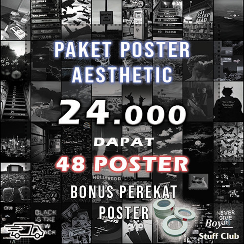 Aesthetic Wall Poster Contains 48 Posters | Shopee Philippines