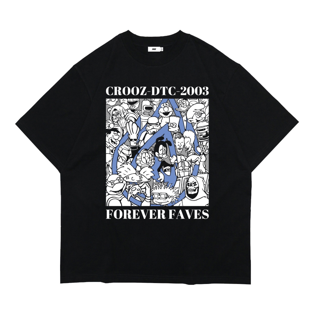 Popstar ARCH LOGO | Crooz HEAVYWEIGHT OVERSIZED T-SHIRT | Black BLACK ...