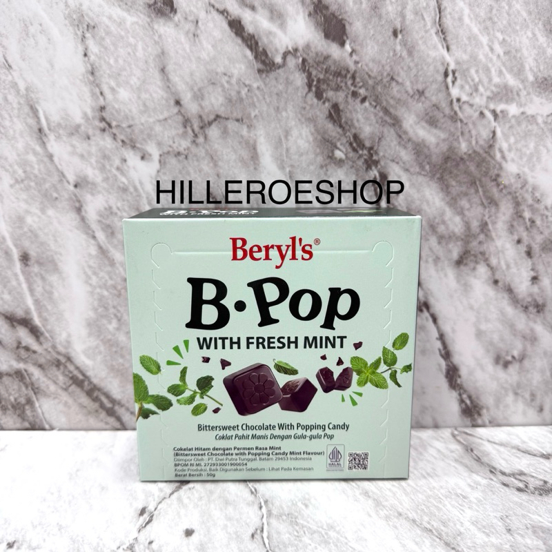 Chocolate BERYLS BPOP FRESH MINT 50GRAM MALAYSIA CHOCOLATE IMPORTED ...