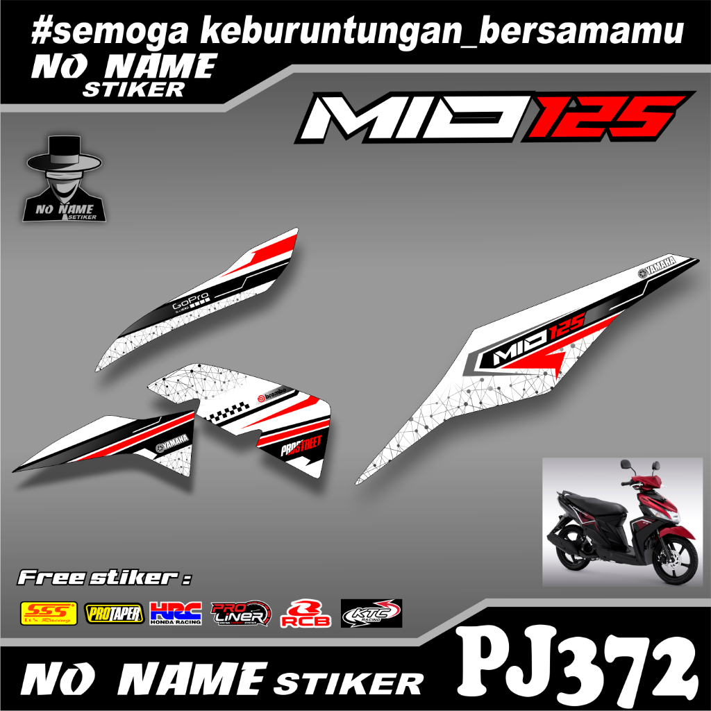 Striping Sticker mio m3 - mio 125 (pj372) - motorbike List Variation ...