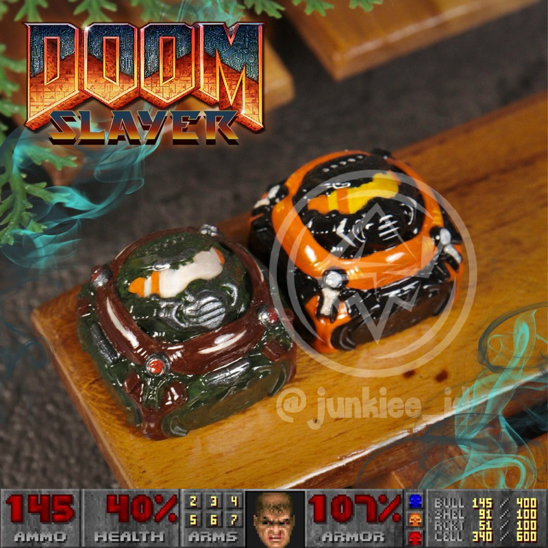Doom slayer artisan keycaps soldier keycaps war games for mechanical ...