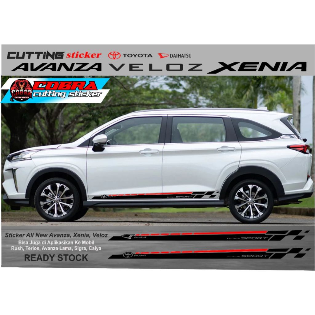 Sticker SIDE BODY STICKER AVANZA XENIA 2022 2023 VELOZ 2022 2023 / CAR ...