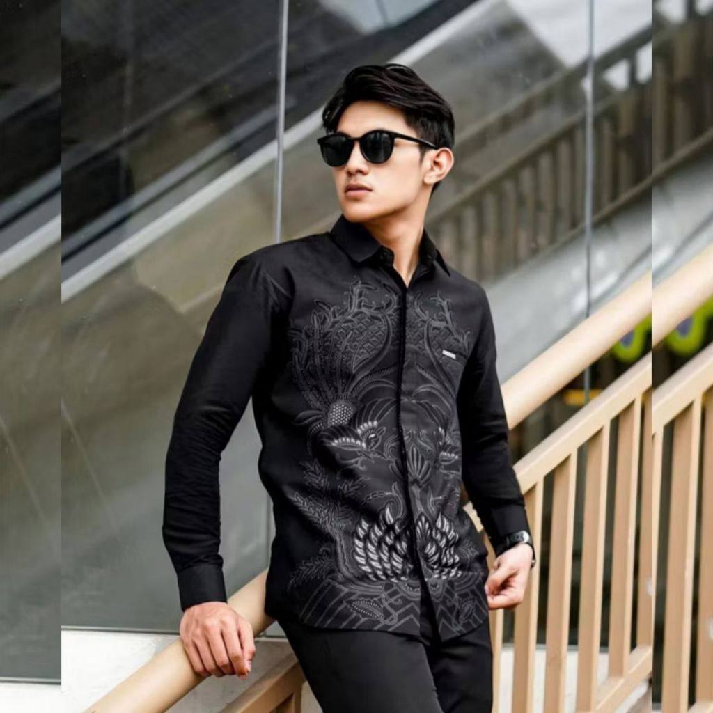 KEMEJA PREMIUM POLYMICRO LONG SLEEVED MEN'S BATIK SHIRT | Shopee ...
