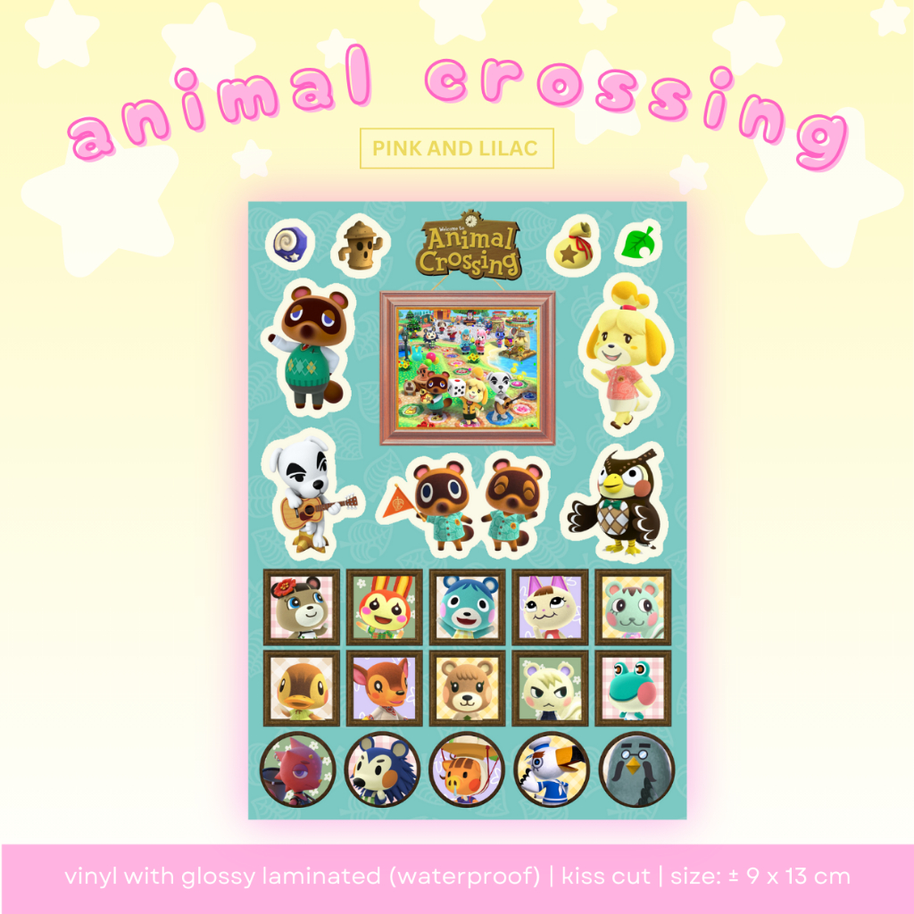 Animal Crossing Sheet Sticker | Waterproof Vinyl Deco Sticker | Shopee ...