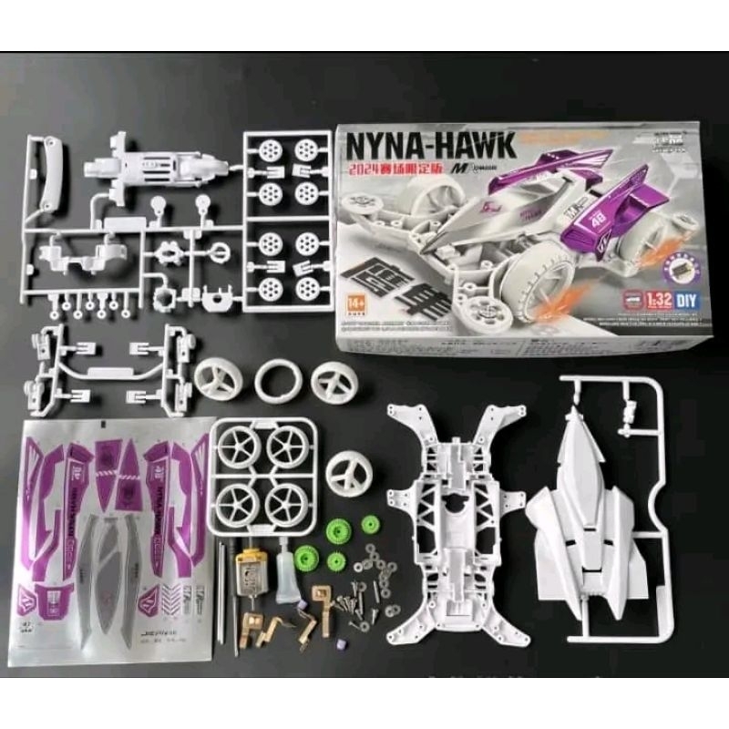 Rep Tamiya mini 4wd brand JIEPIN Dyna Hawk White special 2024 MA ...
