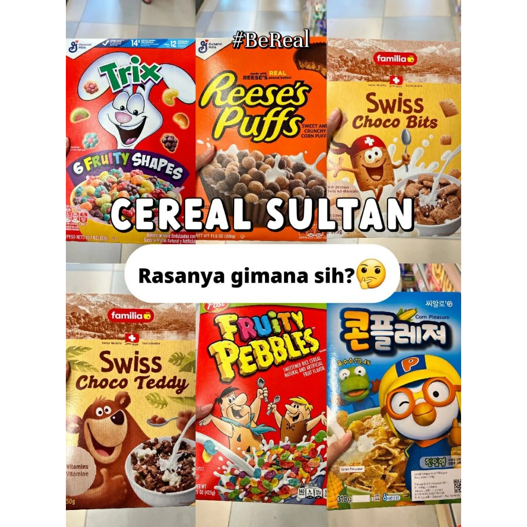 Imported Cereal Fruity Pebbles, Chex Rice Corn Chocolate Oat, Cheerios ...