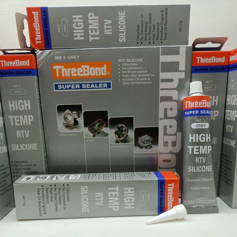 ThreeBond Super Sealer 75 gr Rtv Silicone No. 1 Gray- Glue Packing ...