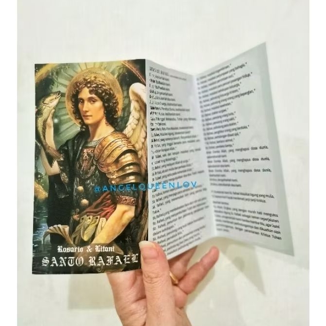 Saint Rafael's Rosary and Litany Prayer Sheet / St Rafael's Healing ...