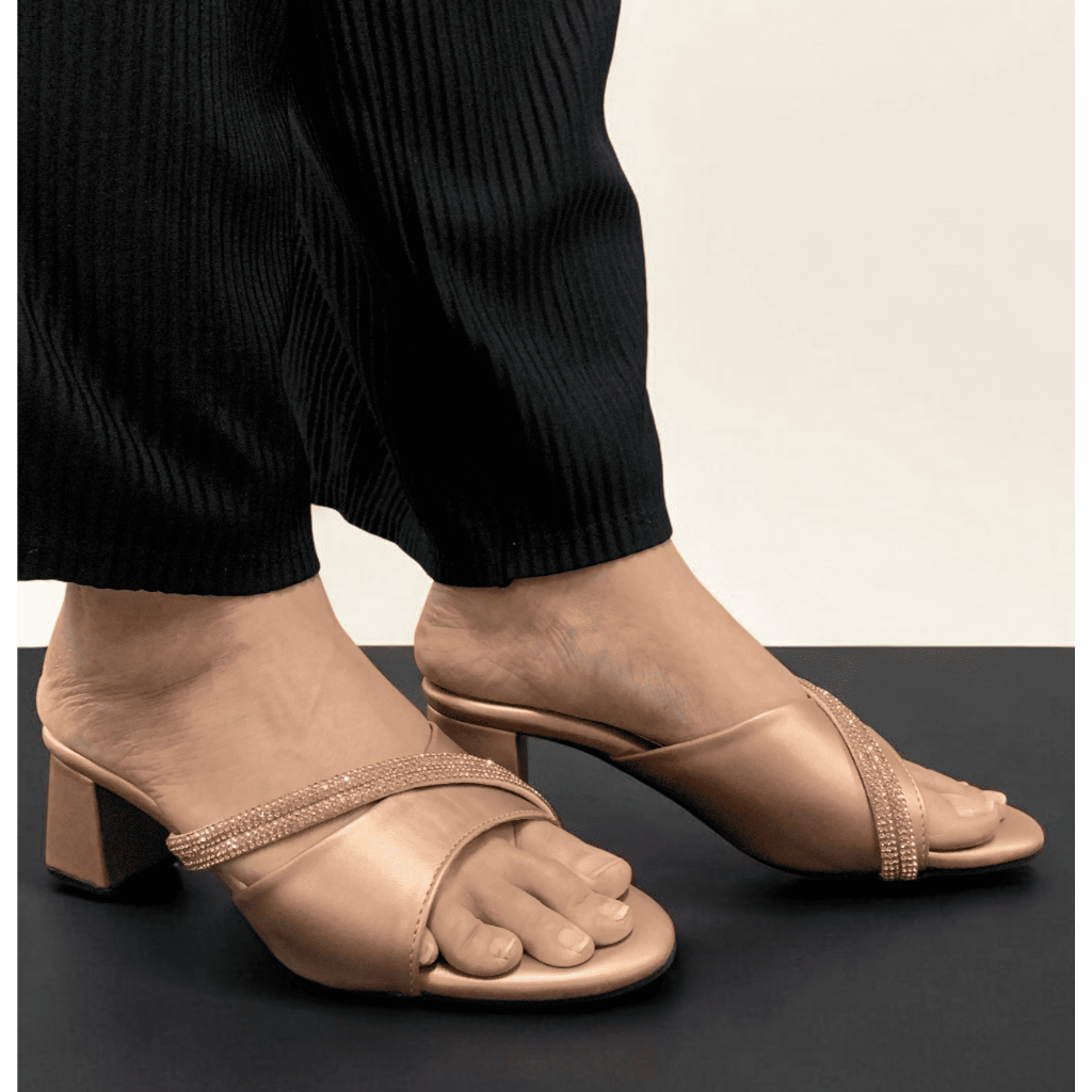 PRIMA CLASSE AS-17 - Women's Party Sandals with 5cm Rose Gold Heels ...