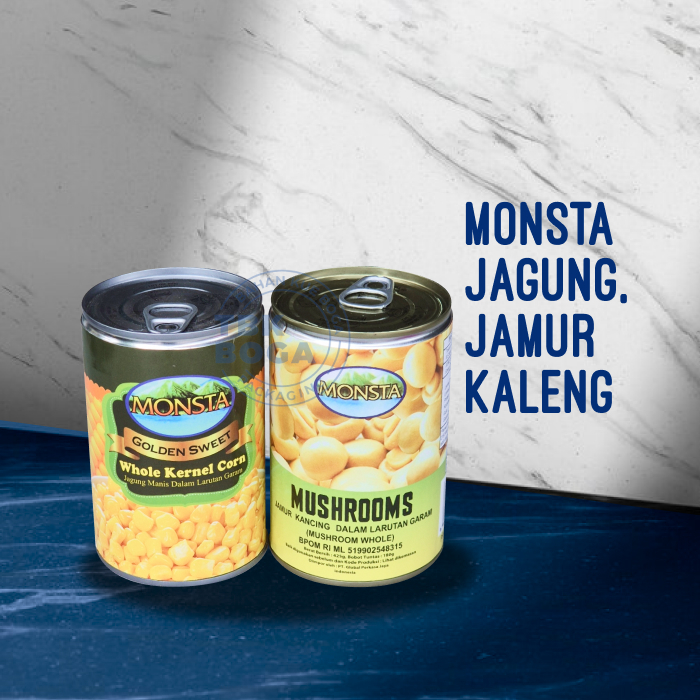 Monsta Can (Mushroom, Corn) Mushrooms Button Golden Sweet Kernel Corn ...