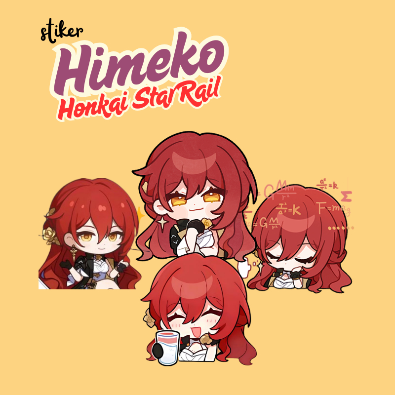 HIMEKO HSR STICKERS | STICKER HIMEKO HONKAI STAR RAIL 7 CM VINYL GLOSSY ...